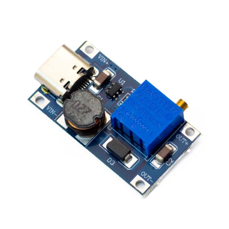 Spänningsregulator MT3608 step-up 2A med USB-C - Invize AB